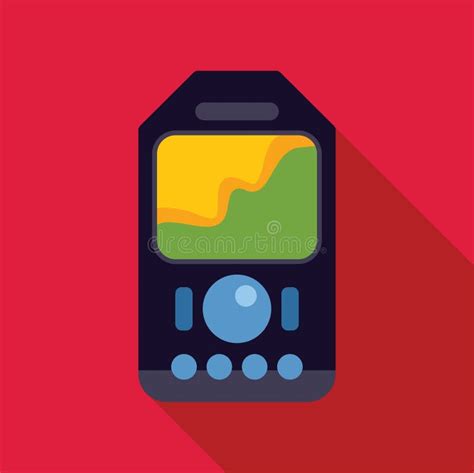 Electronic Device Showing Graph On Screen With Buttons Below Stock