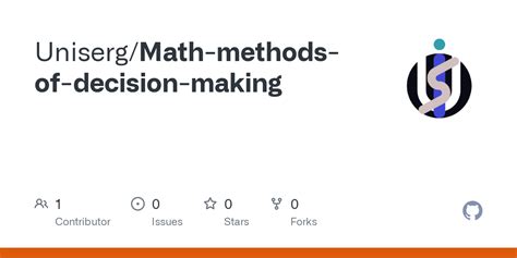 Github Uniserg Math Methods Of Decision Making