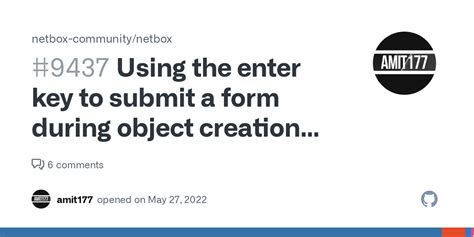 Using The Enter Key To Submit A Form During Object Creation Defaults To