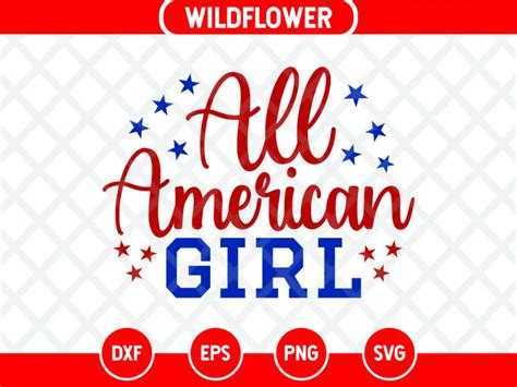 All American Girl Svg Vectorency