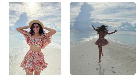 માલદીવમાં દરિયાની સફર કરતી વખતે અનન્યા પાંડેની બોટ પાસે ડોલ્ફિન પહોંચી