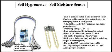 Soil Hygrometer Detection Module Moisture Sensor Plant Sensor Daraz Pk