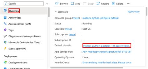 チュートリアル postgresql を使用した python django web アプリをデプロイする azure app service microsoft learn