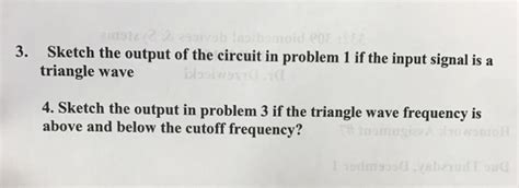 Solved 1 Find The Transfer Function For The RC Circuit Chegg Com