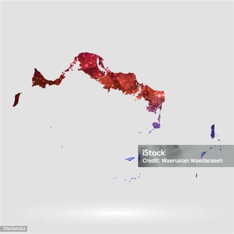 터크스 케이커스 제도는 추상적인 다각형 기하학적 스타일 삼각형 모양을 매핑합니다 벡터 일러스트 레이 션 낮은 폴리 흰색 배경에 다채로운 0명에 대한 스톡 벡터 아트 및 기타