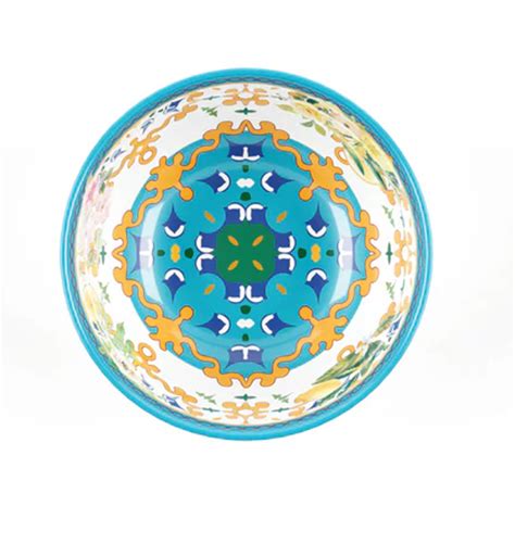 Bowl 22 Cm Flower And Lemon Dco