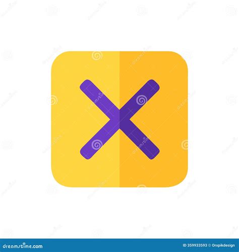 Mathematical Multiplication Symbol Icon For Learning Stock Illustration