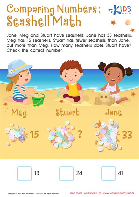 Comparing Numbers Word Problems