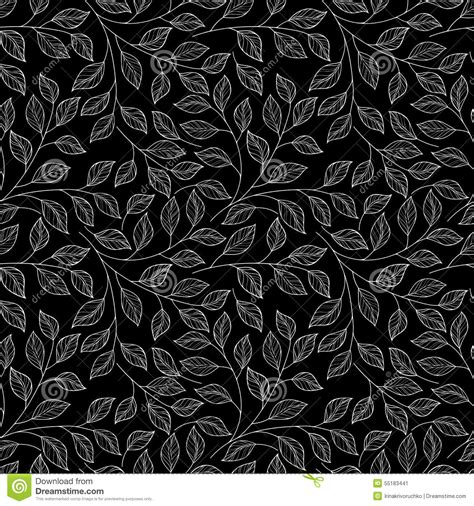 Seamless Monochrome Floral Pattern Vector Stock Vector Illustration Of Abstract Greeting