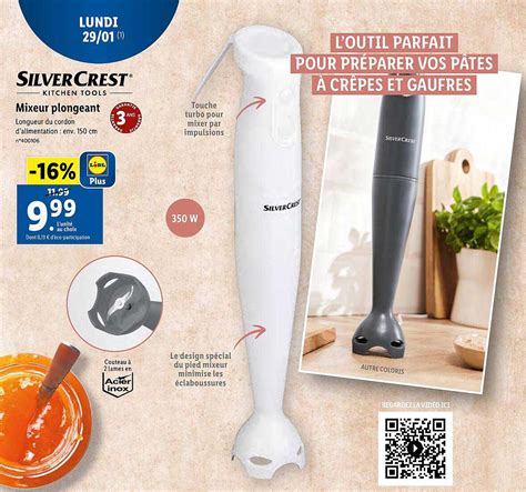 Promo Silvercrest Mixeur Plongeant Chez Lidl Icataloguefr
