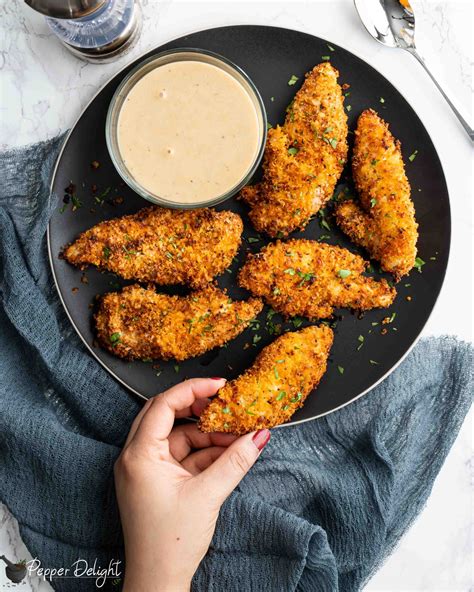 Air Fryer Chicken Tenders With Honey Mustard Sauce Pepper Delight