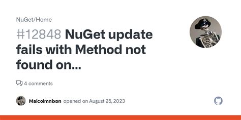 Nuget Update Fails With Method Not Found On Microsoftiopathgetfilename · Issue 12848 · Nuget