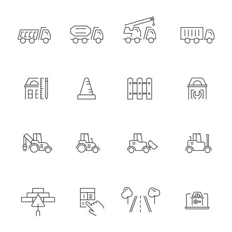 Construction And Architecture Outline Icon Set 66377803 Vector Art At Vecteezy