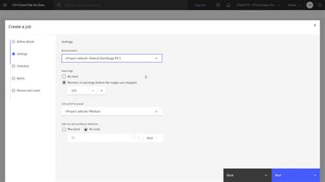 Datastage Schedule A Job Run Cloud Pak For Data