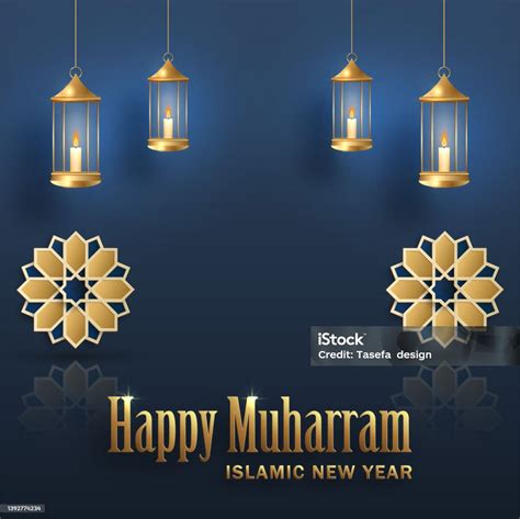 해피 무하람 이슬람 새해 색상 배경에 골드 패턴이있는 새로운 Hijri 년 디자인 0명에 대한 스톡 벡터 아트 및 기타 이미지 0명 메카 메카 성지 순례 Istock