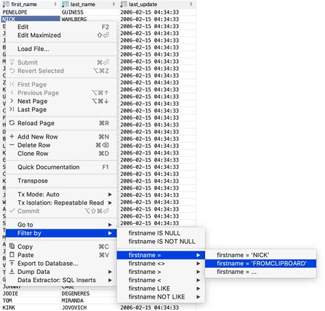 Filtering Results Table On Datagrip Stack Overflow