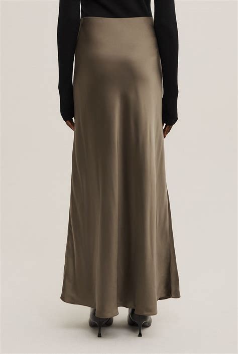 Deep Sage Bias Slip Skirt Womens Slip Skirts Witchery
