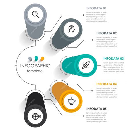 단계 Infographic 템플릿 프리미엄 벡터