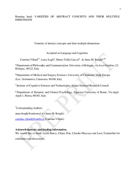 Doc Varieties Of Abstract Concepts And Their Multiple Dimensions