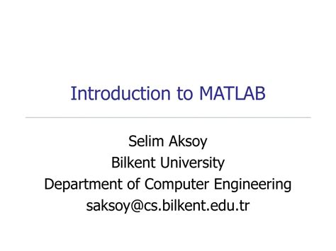 Ppt Introduction To Matlab Powerpoint Presentation Free Download