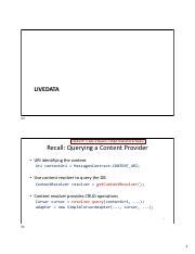 Querying A Content Provider Loaders For Content Providers And Course Hero