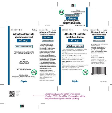 Albuterol Inhalation Solution Fda Prescribing Information Side
