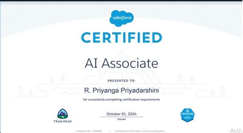 priyanga priyadarshini on linkedin salesforce ai certification