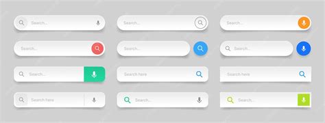 Premium Vector Internet Browser Search Engine Search Bar For Ui