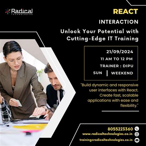 Radical Technologies India On Linkedin React Online Project Oriented Training On 21st Sept 2024