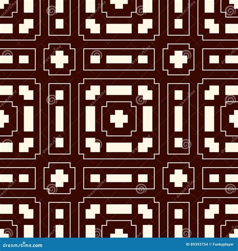 Dashed Lines Abstract Background Outline Seamless Pattern With Geometric Embroidery Motif