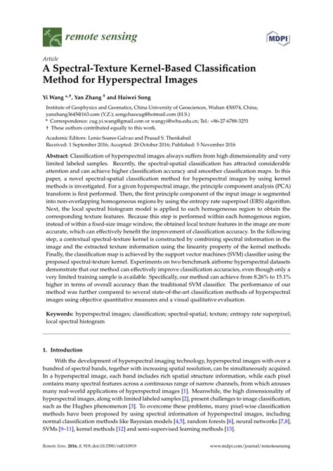Pdf A Spectral Texture Kernel Based Classification Method For