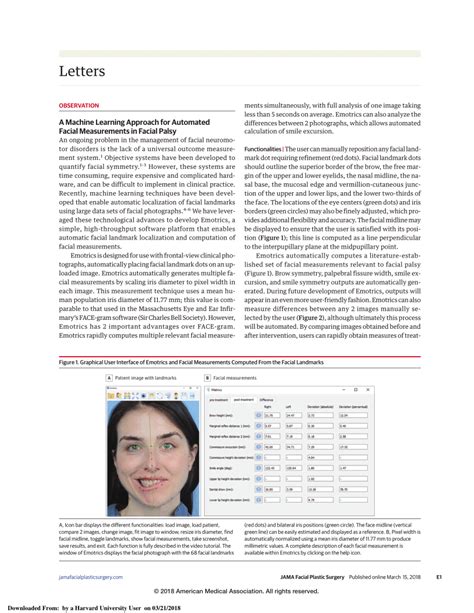 pdf a machine learning approach for automated facial measurements in facial palsy