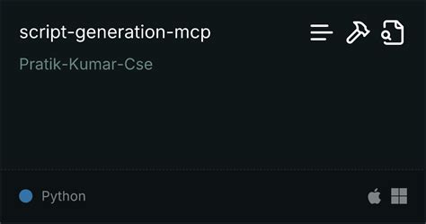script generator mcp server glama