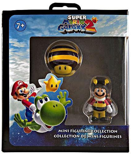 Super Mario Galaxy 2 Bee Mario Bee Mushroom Figure 2 Pack Global