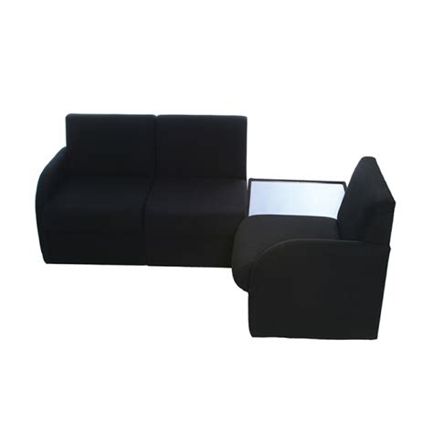 Black Modular Reception Seating For Hire Reception Furniture Rental