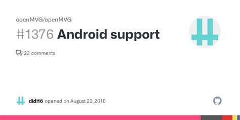 android support · issue 1376 · openmvg openmvg · github