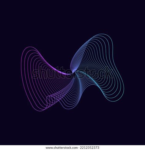 Dynamic Strange Line Gradient Shape Futuristic Stock Vector Royalty Free 2212352373 Shutterstock