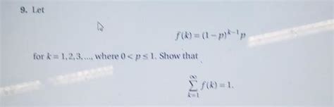 solved letf k 1 p k 1pfor k 1 2 3 dots where