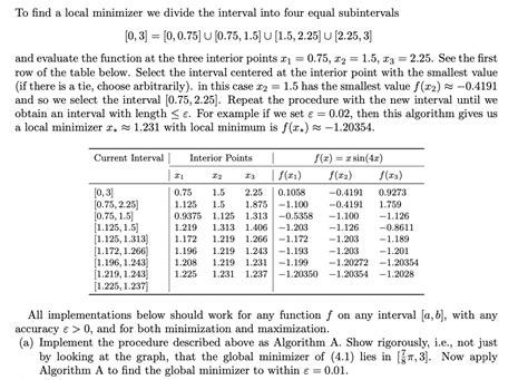4 We Will Look At Methods For Local Minimizing A