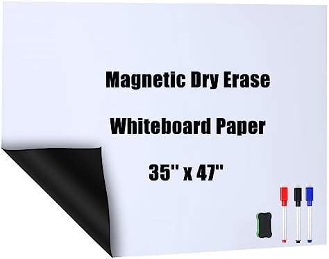 Magnetic Whiteboard Contact Paper Flexible Whiteboard Sheet Wall Adhesive Dry