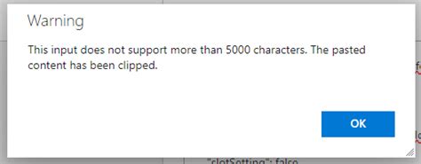why is there a 5000 character limit in azureappservicesettingsv1 · issue 16588 · microsoft
