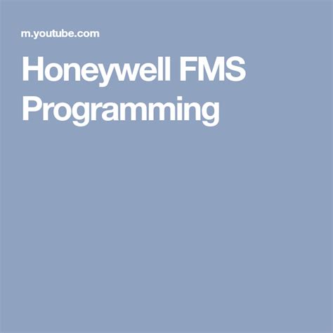 Honeywell FMS Programming Flight Training Tutorial Honeywell