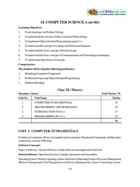 Computer Science Code 083 Pdf Operating System Array Data