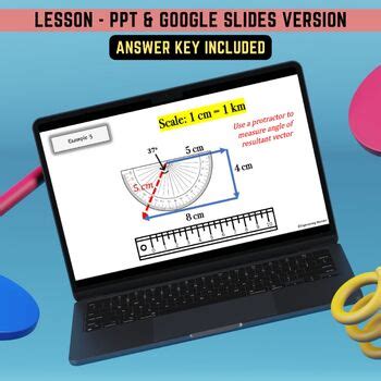 Kinematics 2D Vectors PPT Lesson Review Handout HS Physics
