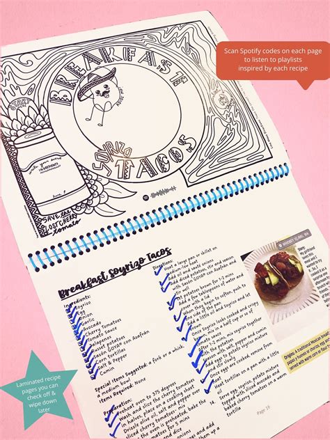 The Interactive Coloring Cookbook Etsy