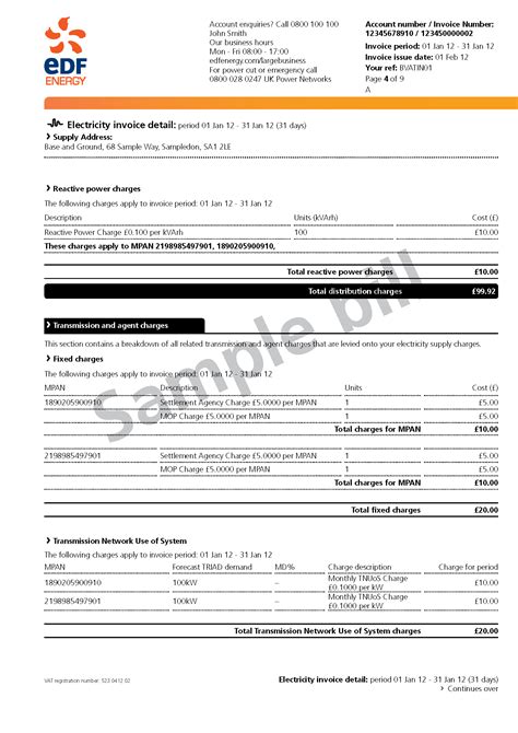 Electrical Invoice Template