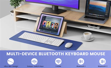 Amazon Com Bluetooth Keyboard Mouse Multi Device Wireless Keyboard And Mouse Combo Dual Mode