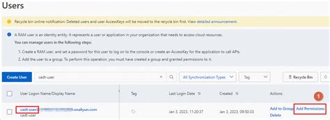 Grant A RAM User The Read Only Permissions On Applications And Alibaba