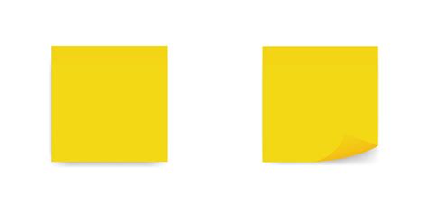 흰색 배경에 스티커 노트 노란색 색상 리얼틱 세트 스티커 노트 벡터 아이콘 노트 용지의 노란색 시트의 컬렉션 0명에 대한 스톡 벡터 아트 및 기타 이미지 Istock