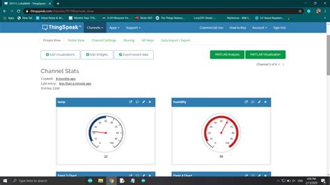 lora integration with thingspeak using dht 11